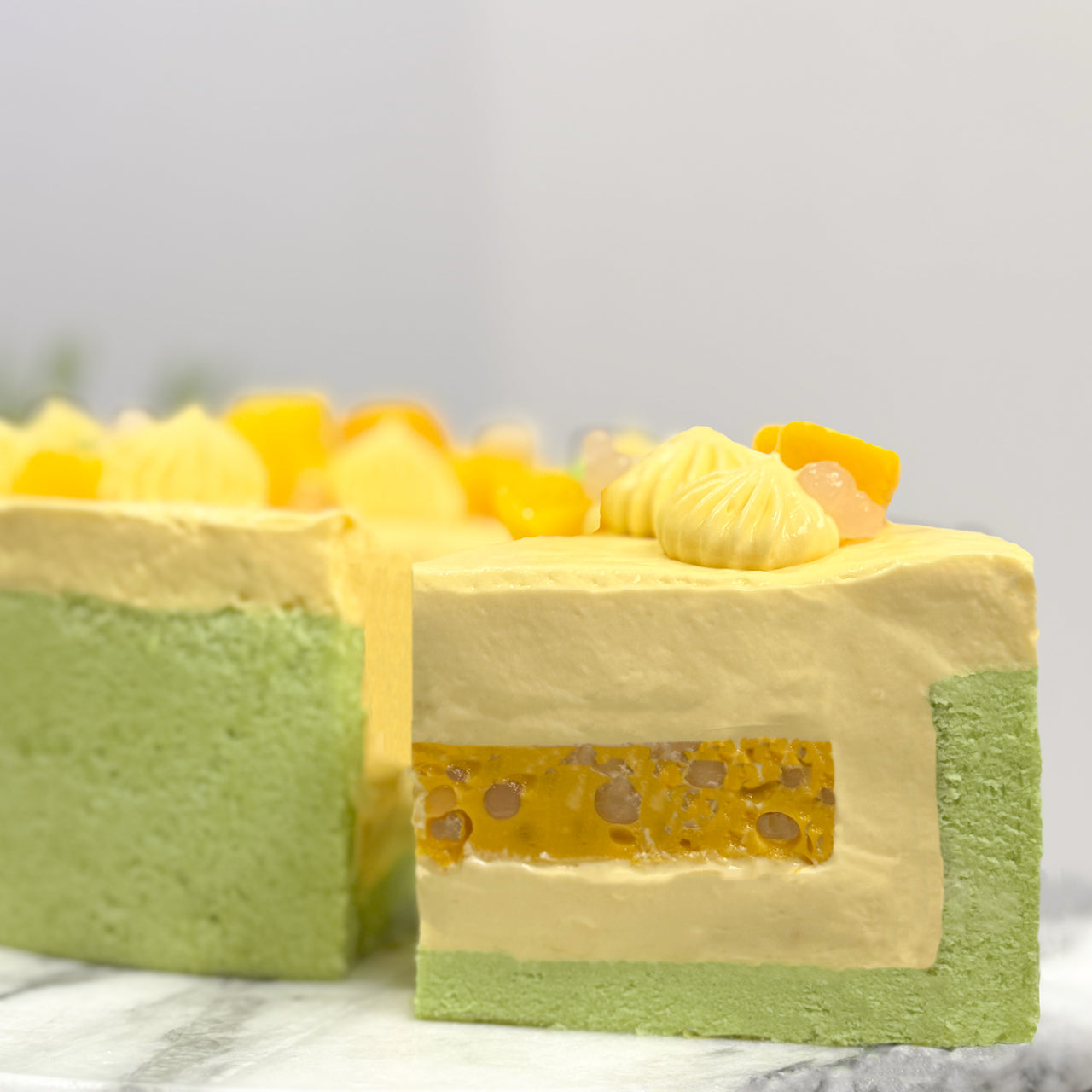 斑蘭椰香芒果蛋糕 | Summer Fresh Mango & Pandan Cake – Butteroom Baking Studio
