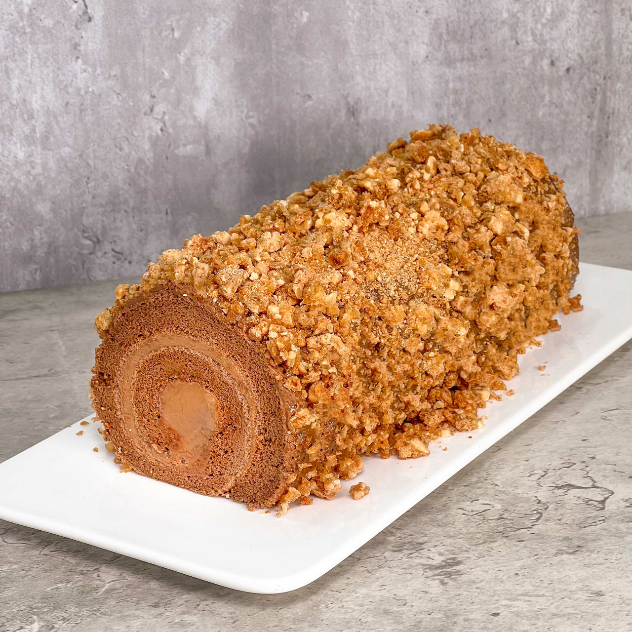 摩卡咖啡脆脆卷蛋糕 ｜ Mocha Espresso Croquant Roll Cake – Butteroom Baking Studio